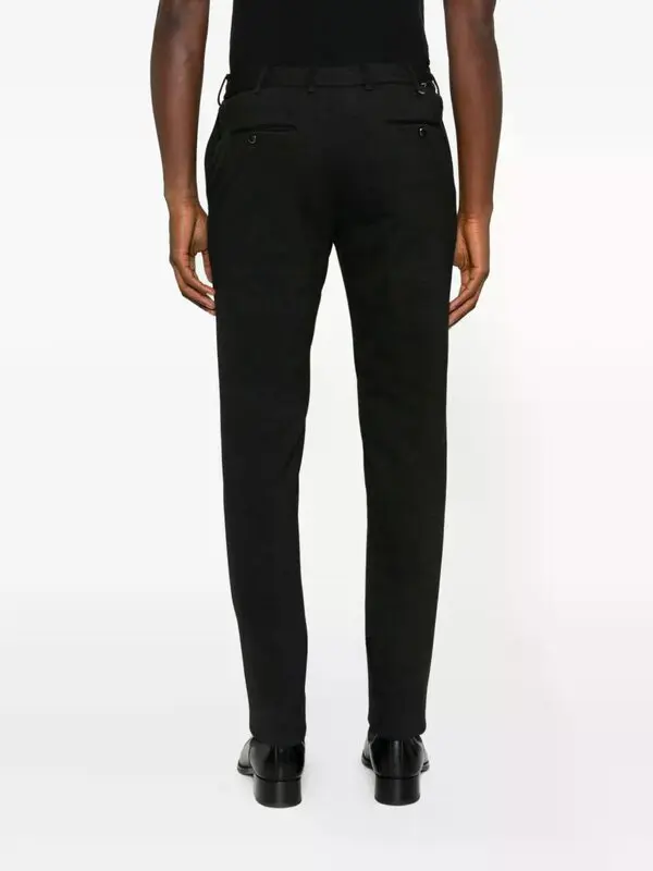 PT TORINO Tailored Straight Leg Trousers - Black