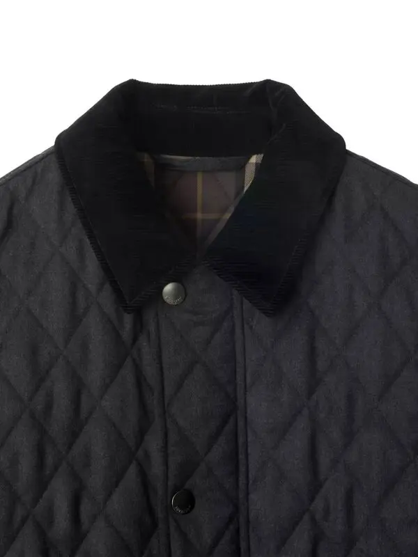 Burberry Quilted Corduroy-collar Jacket - Black