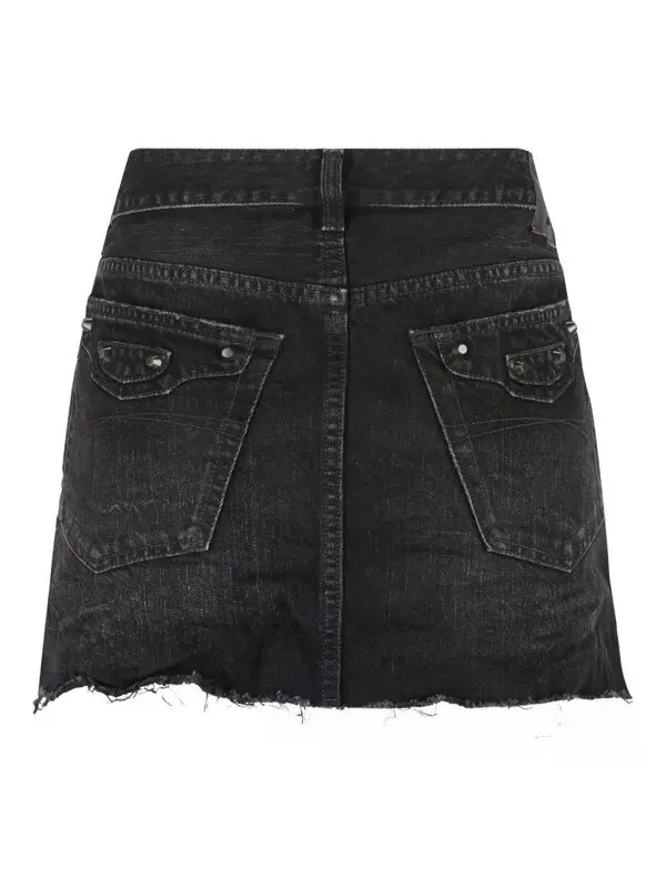 Balenciaga Frayed Denim Skirt