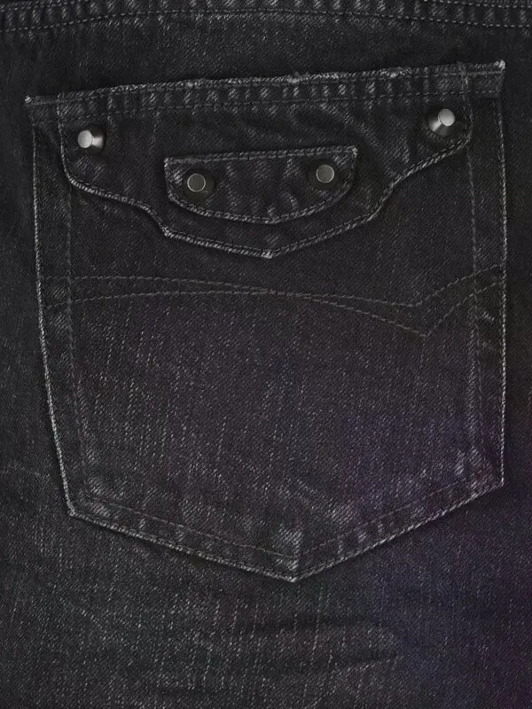 Balenciaga Frayed Denim Skirt