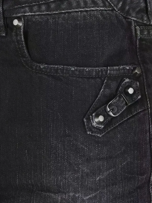 Balenciaga Frayed Denim Skirt
