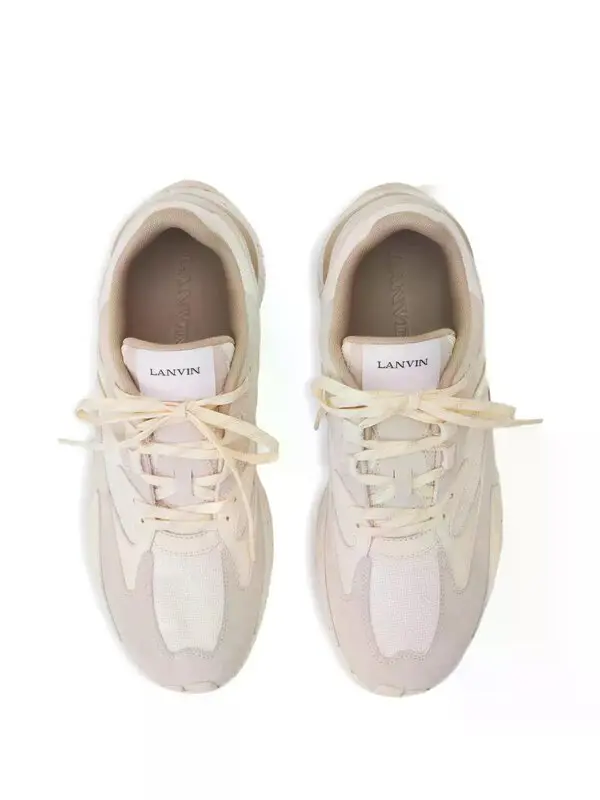 LANVIN Jla Panelled Lace-up Sneakers - Neutrals