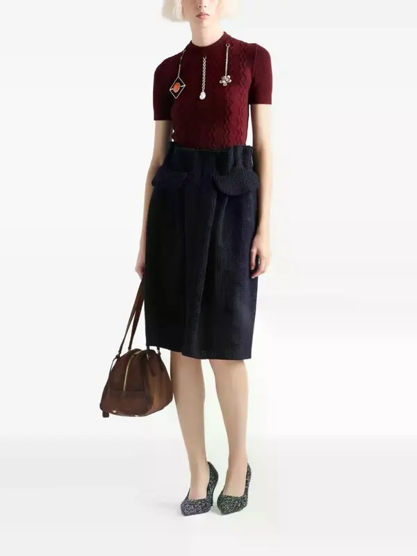 Prada Wool Midi Skirt