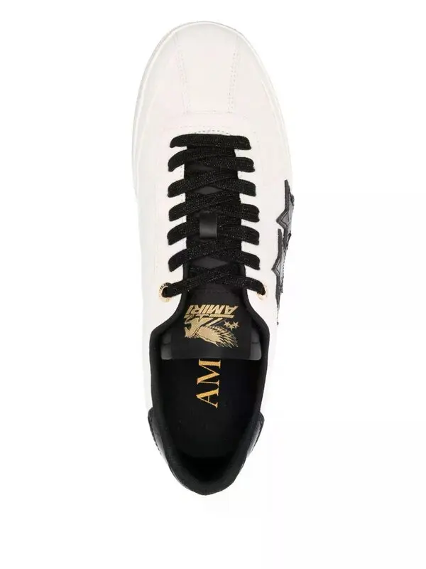 Amiri Star-motif Leather Low Top Sneakers