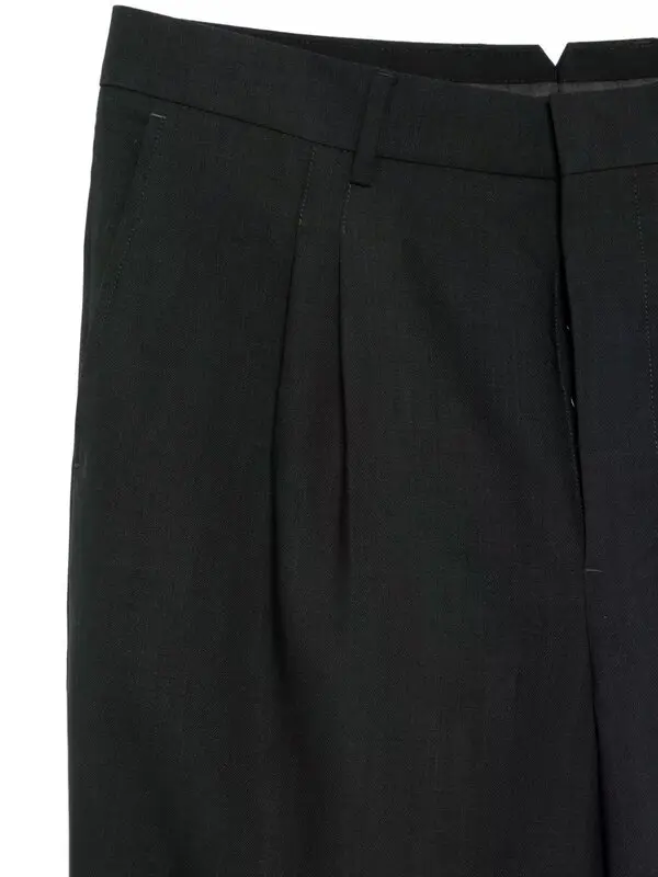AMI Paris Pleated Cropped Trousers