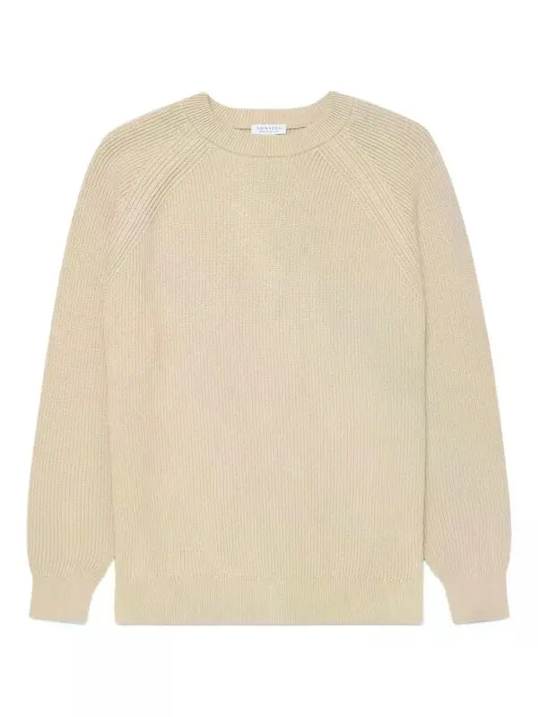 Sunspel Ribbed Knit Cotton Jumper