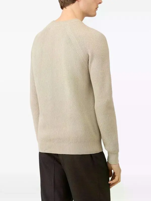 Sunspel Ribbed Knit Cotton Jumper