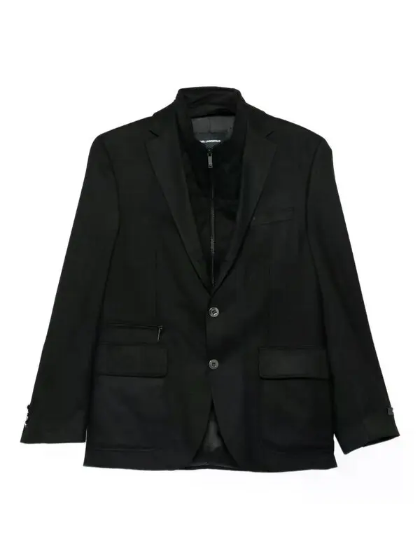 Karl Lagerfeld Single-breasted Blazer - Black