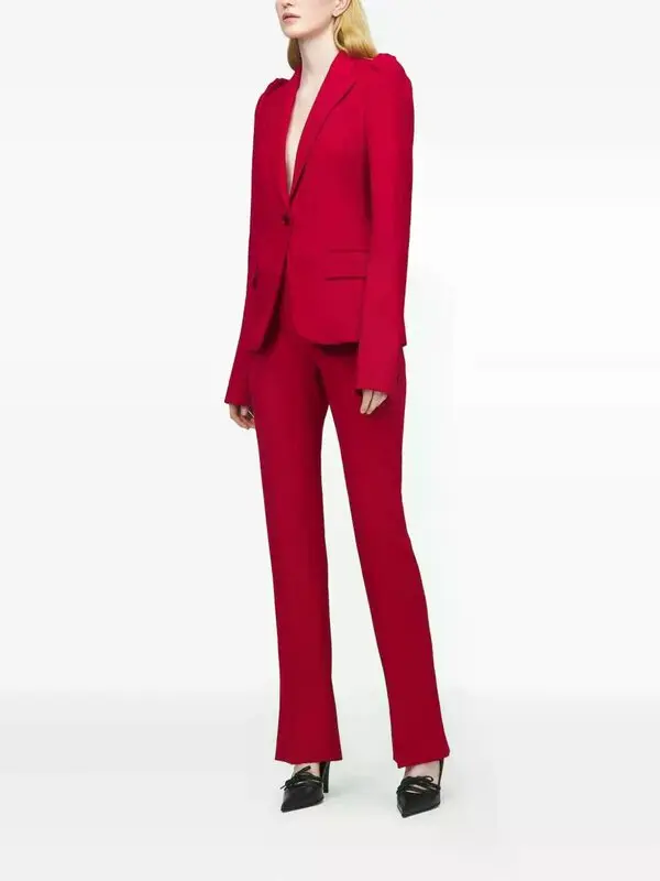 Alexander McQueen Grain-de-poudre Trousers - Red
