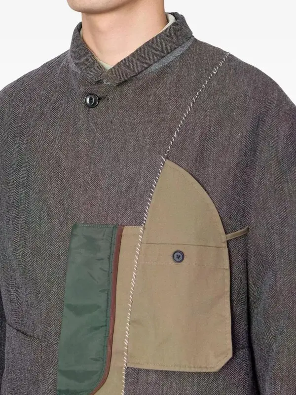 Kolor Herringbone Panelled Jacket
