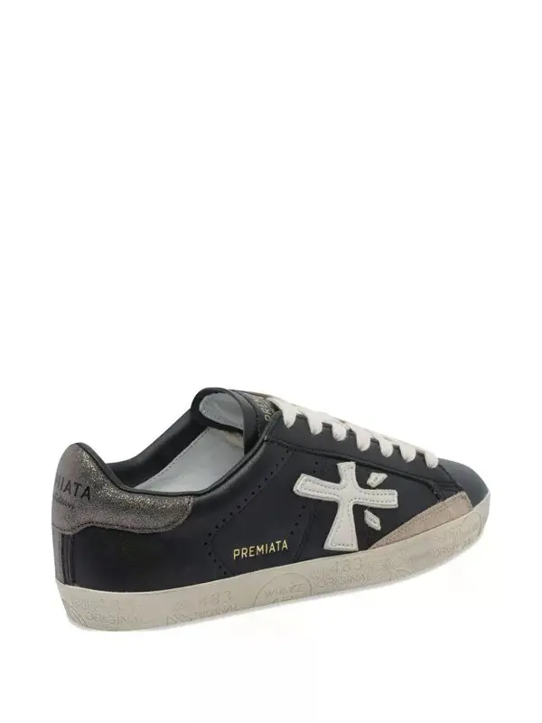 Premiata Logo-detail Round-toe Sneakers