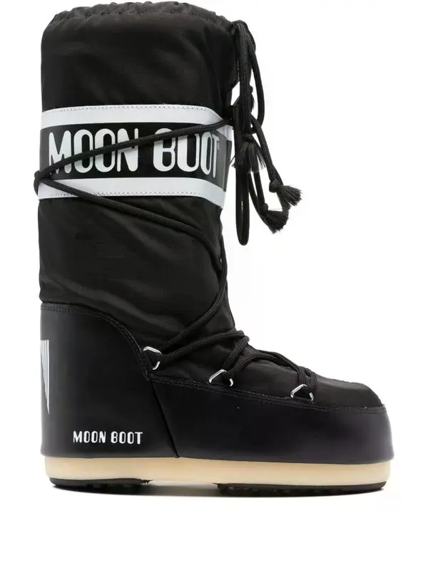 Moon Boot Icon Logo-print Boots - Black