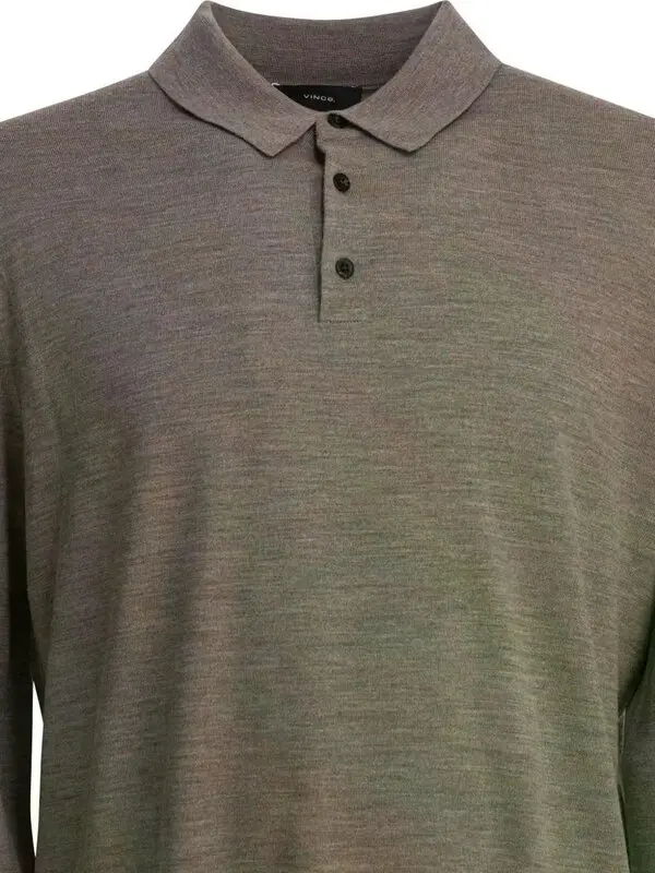 Vince Buttoned Polo Shirt - Grey