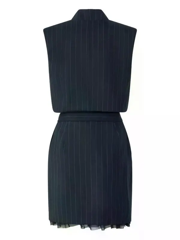 Pinko Pinstripe Wrap Mini Dress