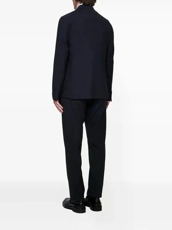 Tagliatore Peak-lapels Drawstring Suit - Blue