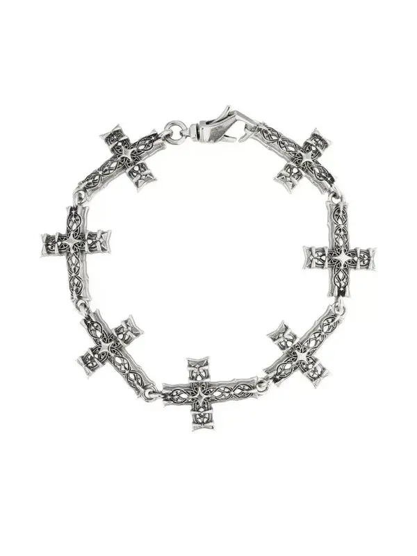 Emanuele Bicocchi Notre-dame Cross Bracelet - Silver