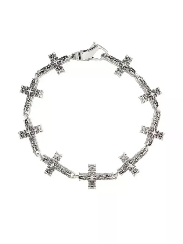 Emanuele Bicocchi Notre-dame Cross Bracelet - Silver