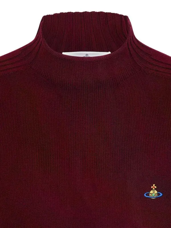 VIVIENNE WESTWOOD Ribbed Logo Sweater - Red