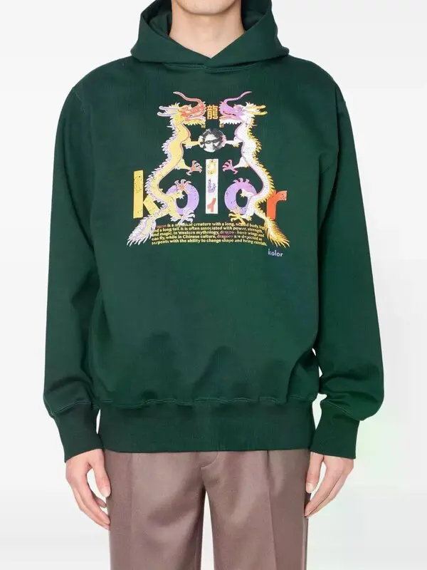 Kolor Dragon-print Hoodie