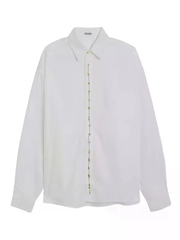 GLASS CYPRESS Double Button Shirt - White