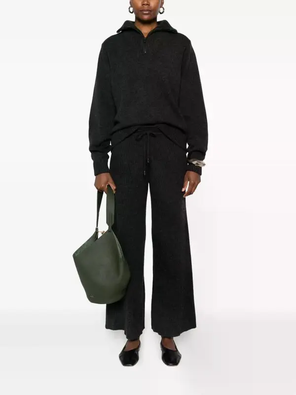 Eric Bompard Ribbed Drawstring Trousers
