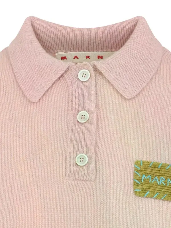 Marni Button Logo-appliqué Polo Top