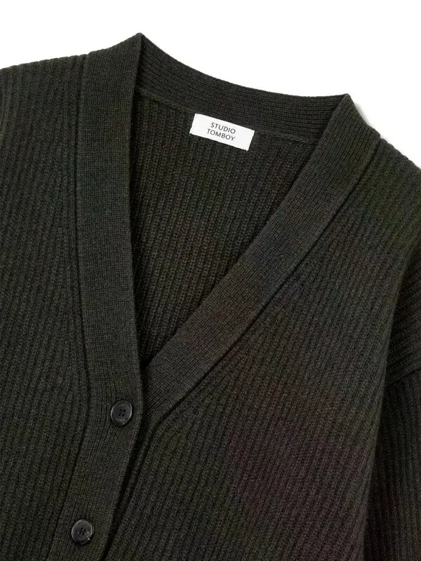 STUDIO TOMBOY Ribbed-knit Cardigan - Grey