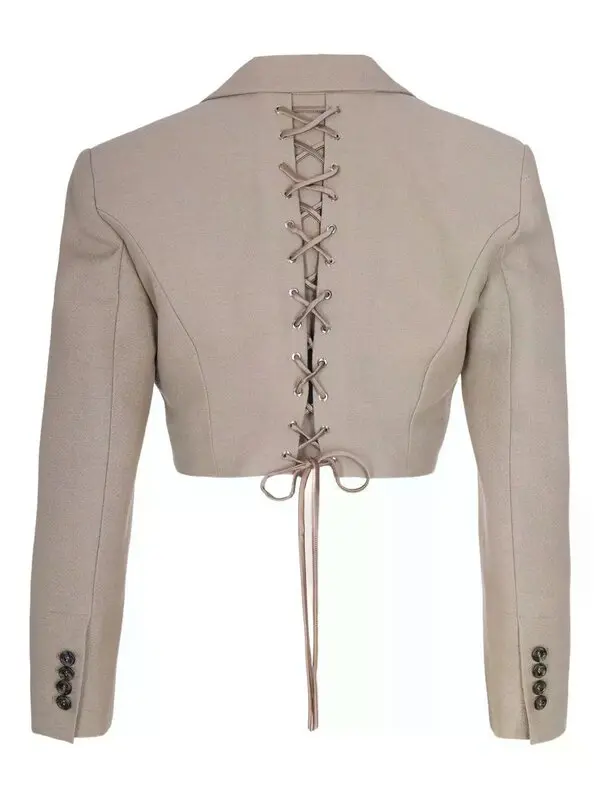 Marella Lace-up Cropped Blazer