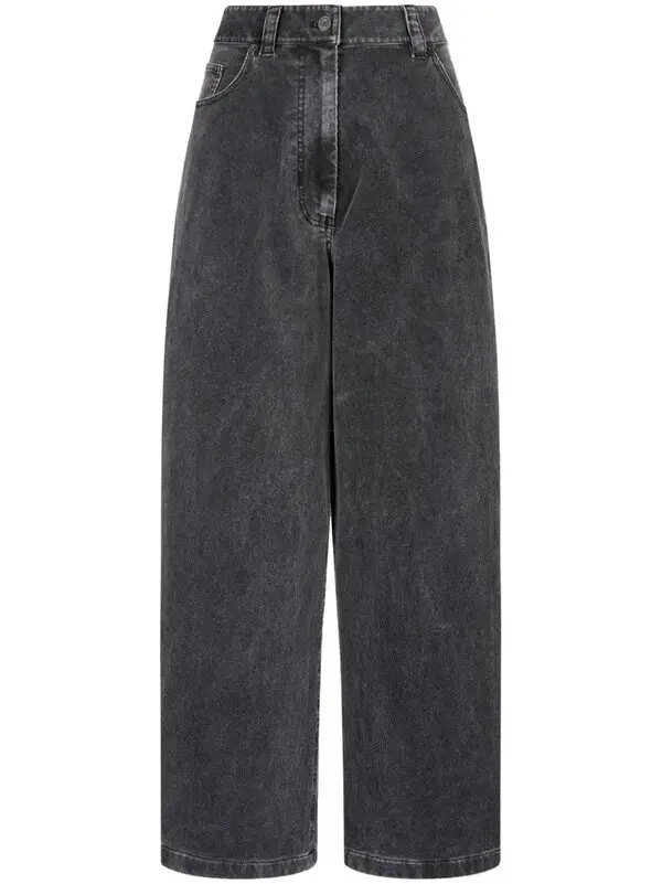 STUDIO TOMBOY Corduroy Wide-leg Trousers - Grey
