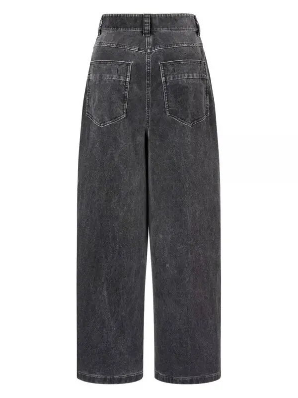 STUDIO TOMBOY Corduroy Wide-leg Trousers - Grey