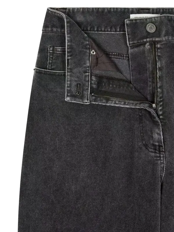 STUDIO TOMBOY Corduroy Wide-leg Trousers - Grey
