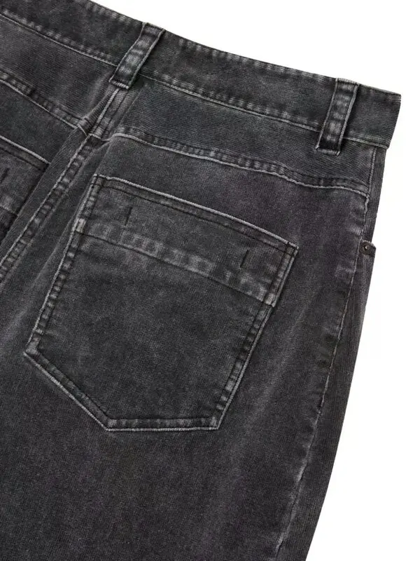 STUDIO TOMBOY Corduroy Wide-leg Trousers - Grey