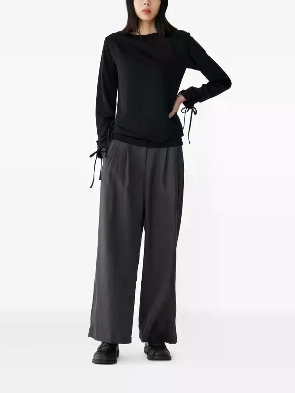 STUDIO TOMBOY Pinstriped Wide-leg Trousers