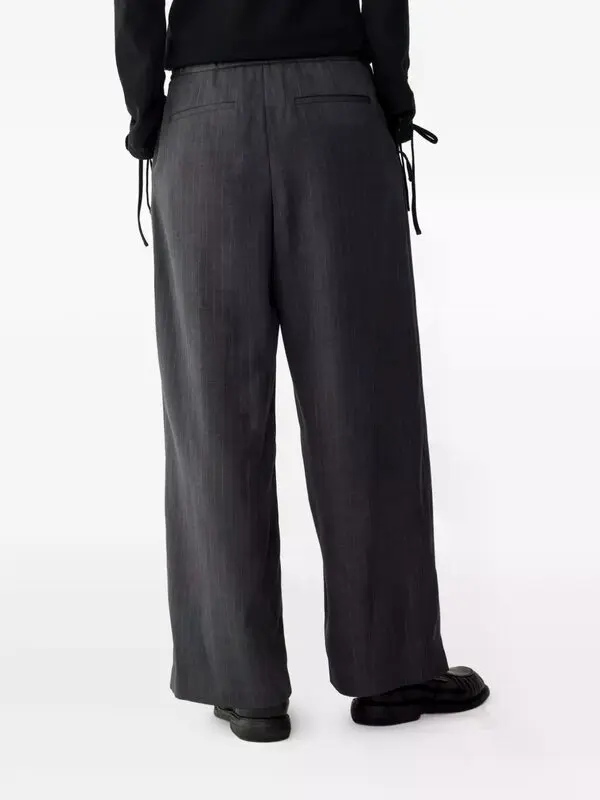 STUDIO TOMBOY Pinstriped Wide-leg Trousers