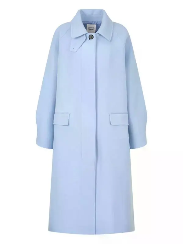 STUDIO TOMBOY Balmacaan Single-breasted Coat - Blue