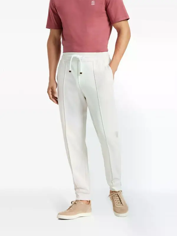Brunello Cucinelli Drawstring-waist Tapered Track Trousers