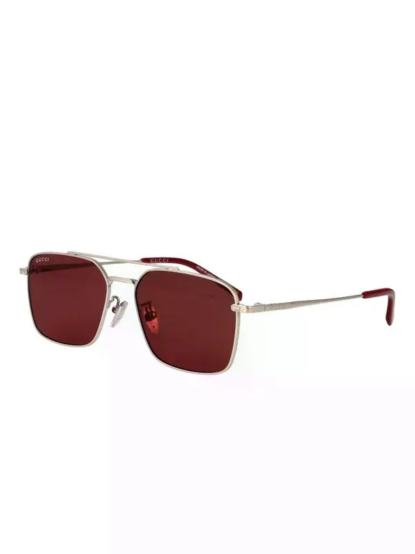 Gucci Rectangular-frame Sunglasses - Silver