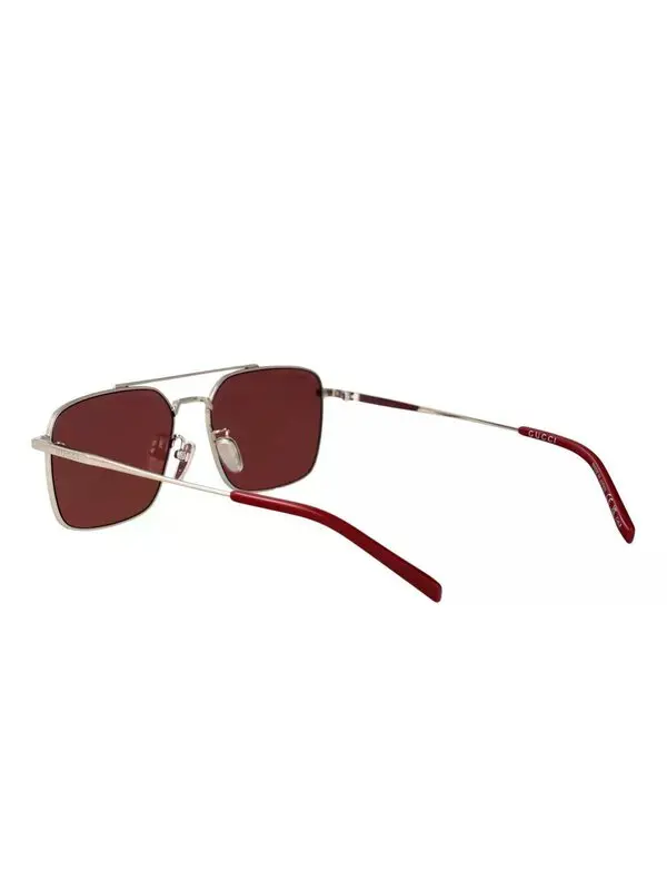 Gucci Rectangular-frame Sunglasses - Silver