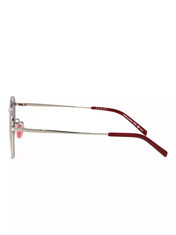 Gucci Rectangular-frame Sunglasses - Silver