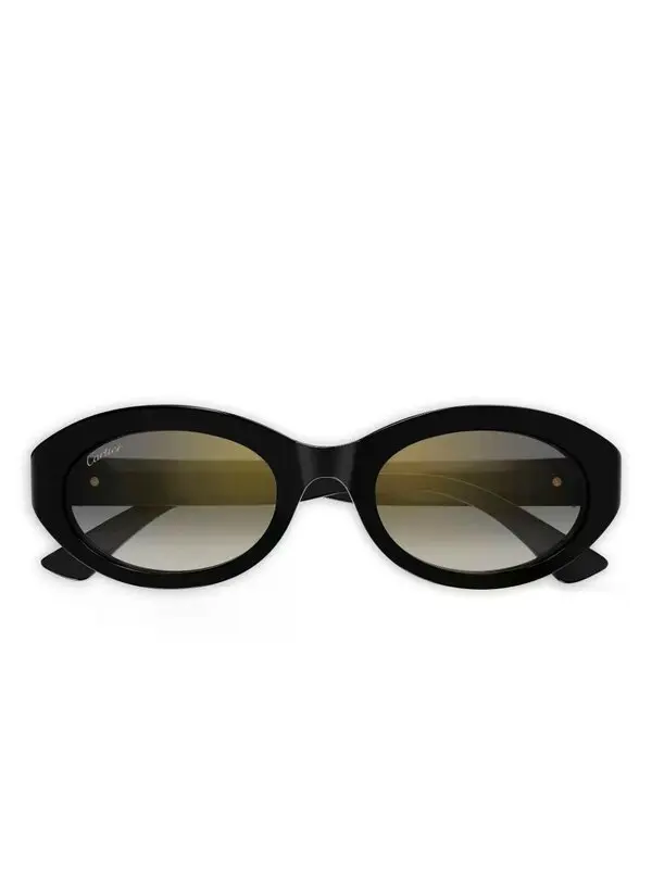 CARTIER Oval-frame Sunglasses - Black