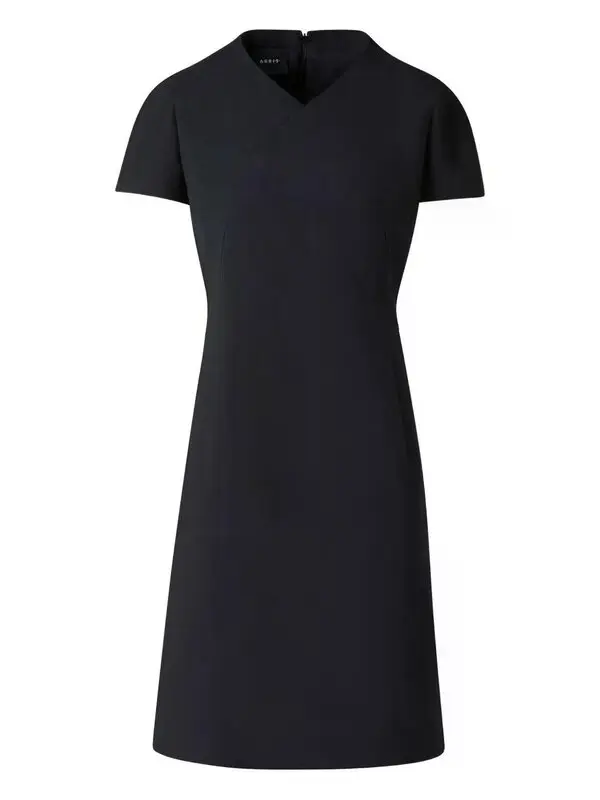 Akris V-neck Mini Dress