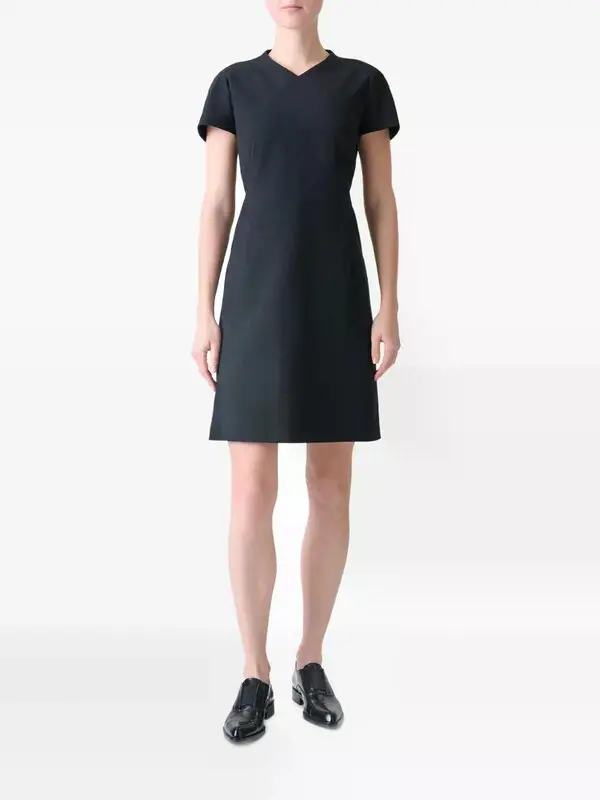 Akris V-neck Mini Dress
