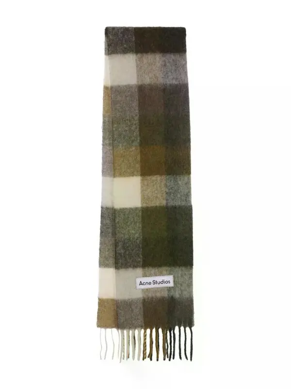 Acne Studios Logo-patch Scarf - Green