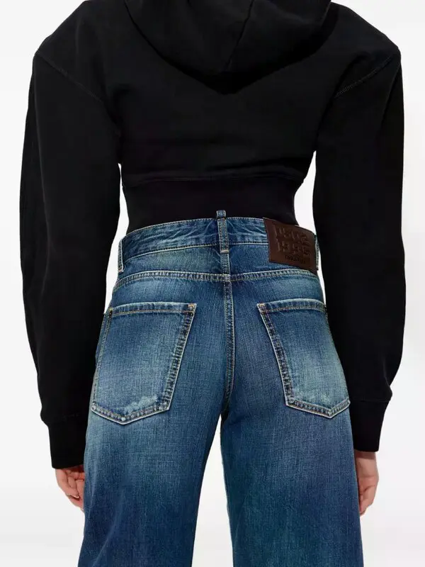 Dsquared2 Graphic Print Cropped Hoodie
