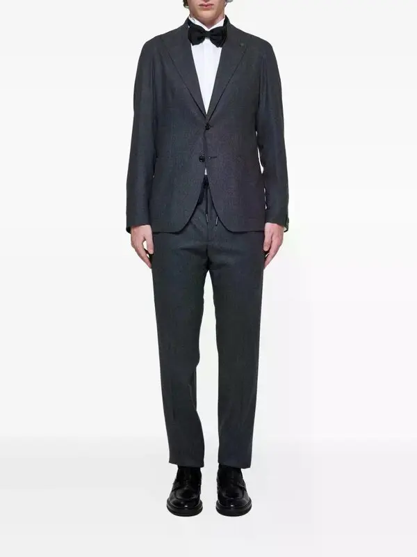 Tagliatore Peak-lapels Drawstring Suit