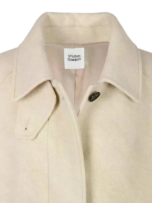 STUDIO TOMBOY Balmacaan Single-breasted Coat - Neutrals