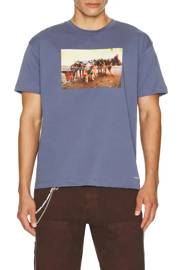 SKY HIGH FARM WORKWEAR Pigs Farm Tee In Blue