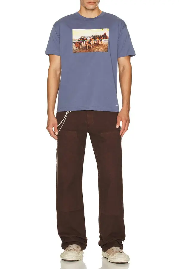 SKY HIGH FARM WORKWEAR Pigs Farm Tee In Blue
