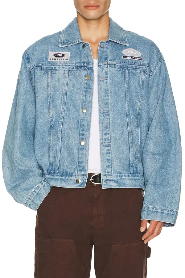 SIEGELMAN STABLE X Ford Patched Denim Jacket