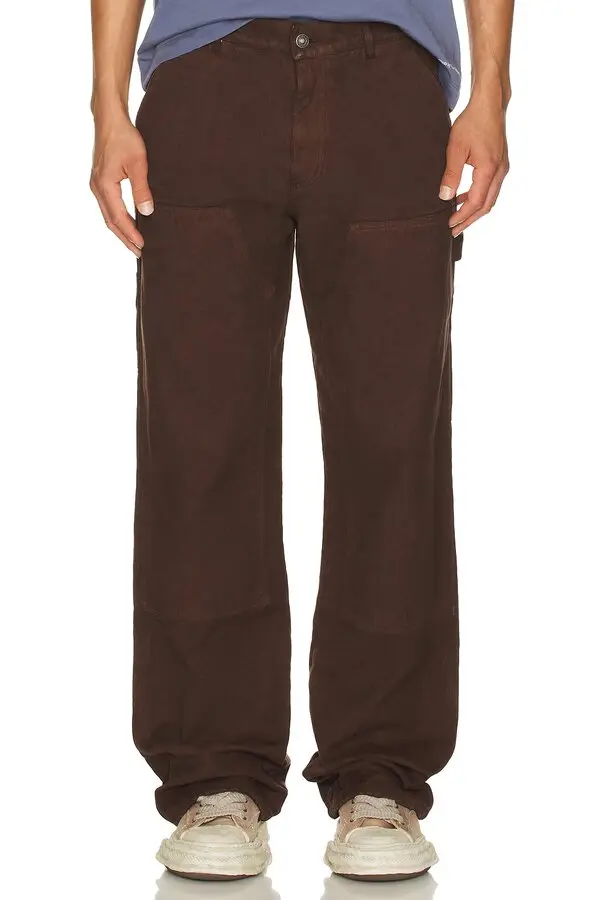 SKY HIGH FARM WORKWEAR Flannel Lined Canvas Double Knee Pants